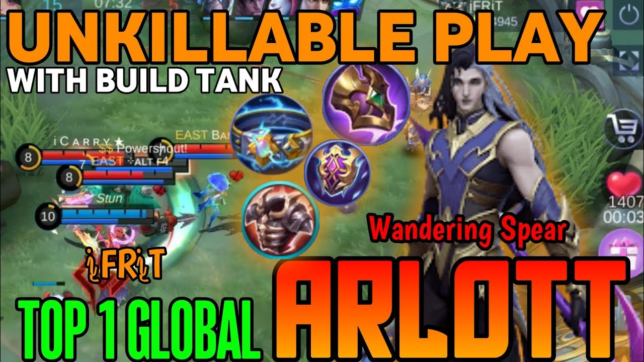 Build Tank 1 VS 5 Arlott Unkillable Play - Top 1 Global Arlott by įFRįT ...