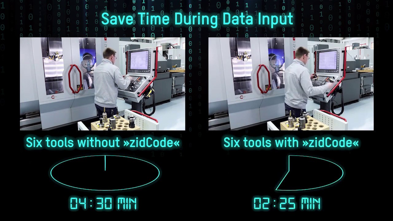 ZOLLER »Zid Code« 刀具識別與數據傳輸 - YouTube