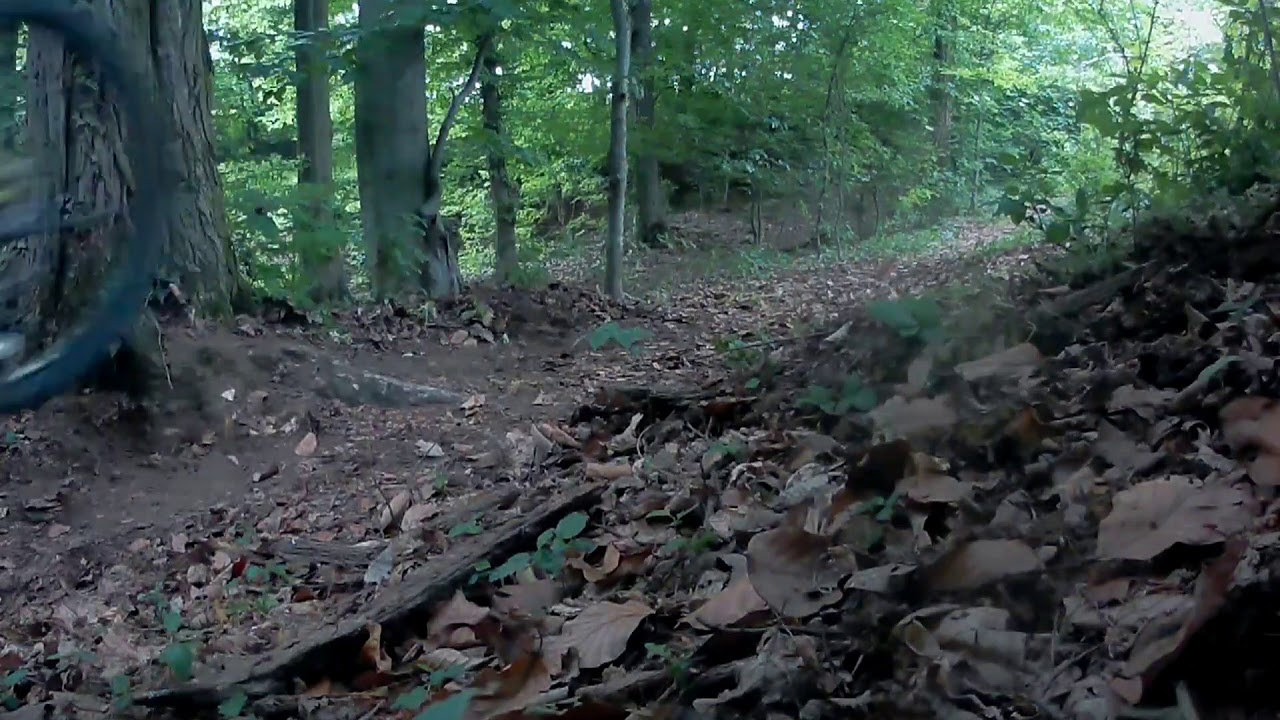 Homemade forest MTB track - YouTube