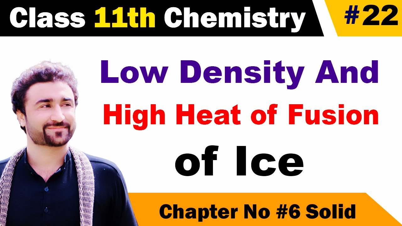 Low Density and High Heat of Fusion of Ice - YouTube