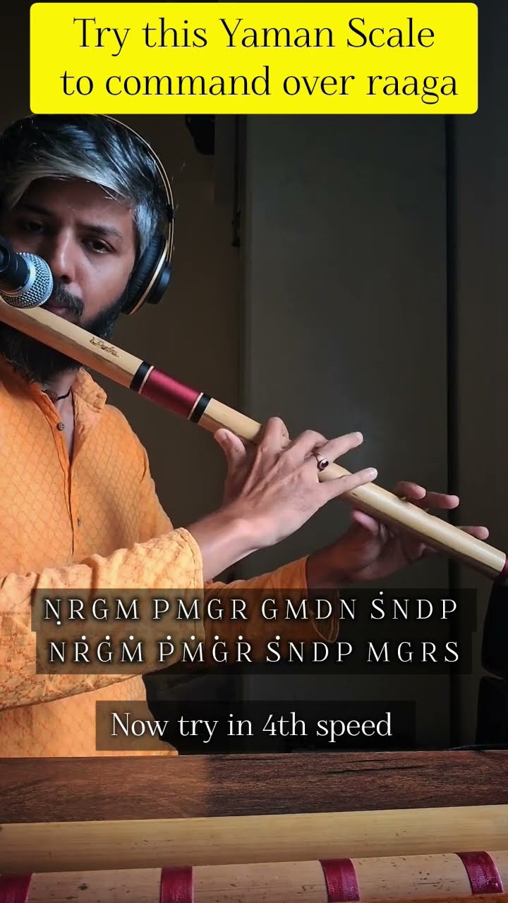 YAMAN SCALE PRACTICE | Hindustani classical flute| #bansuri #bansuri # ...