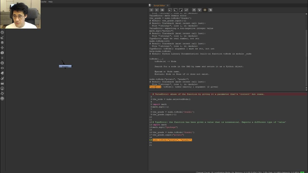 0x24.2 Python for (Nuke) Compers - Error messages II - YouTube