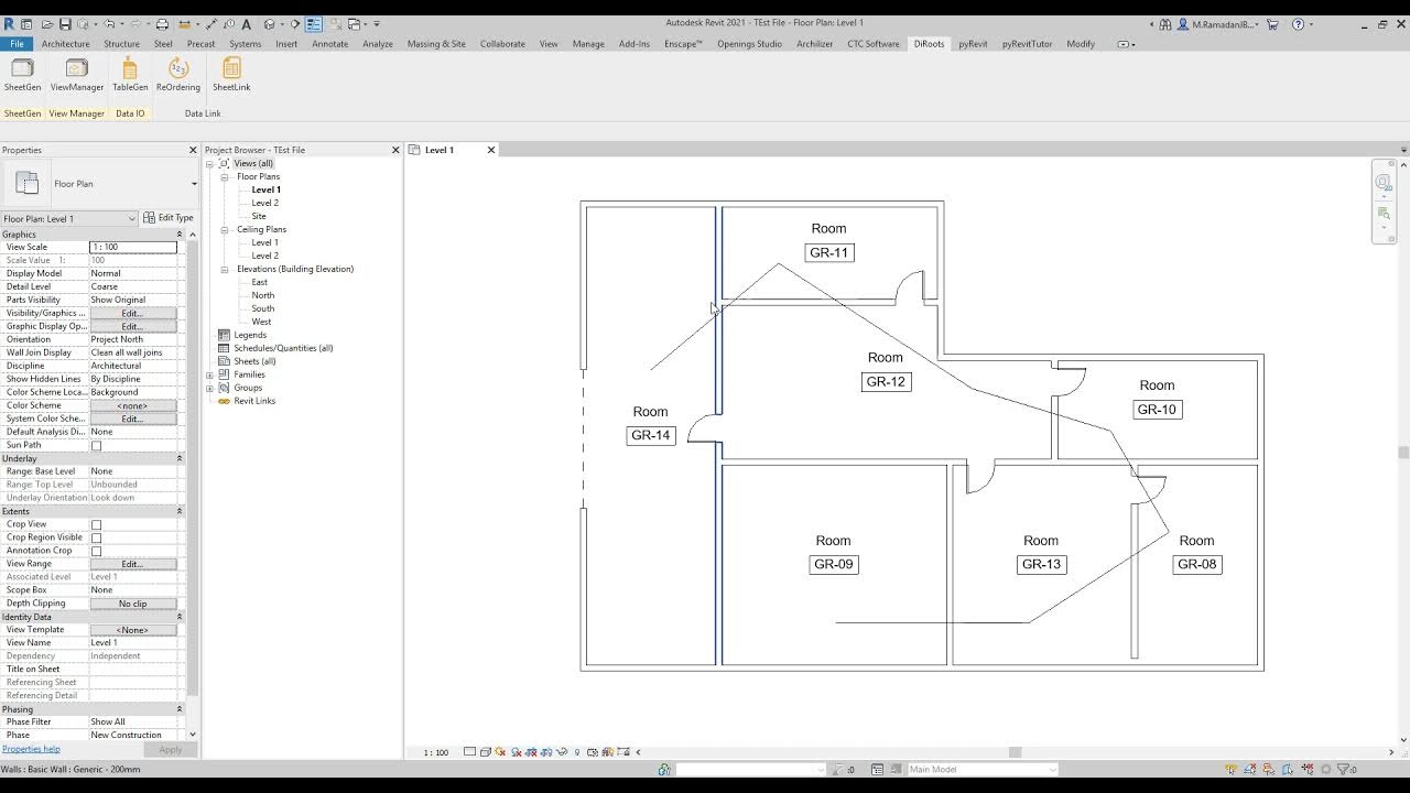 Revit Tool - Diroots - YouTube