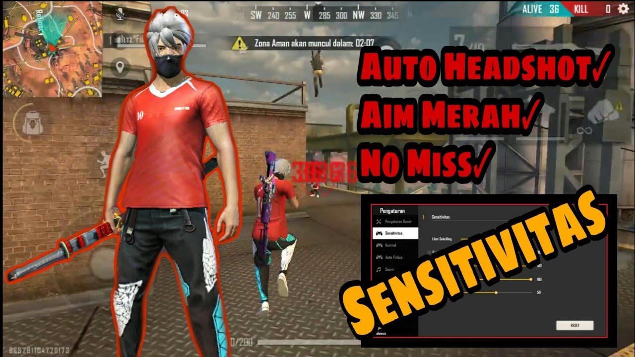 SENSITIVITAS TERBAIK FREE FIRE | AUTO HEADSHOT - YouTube