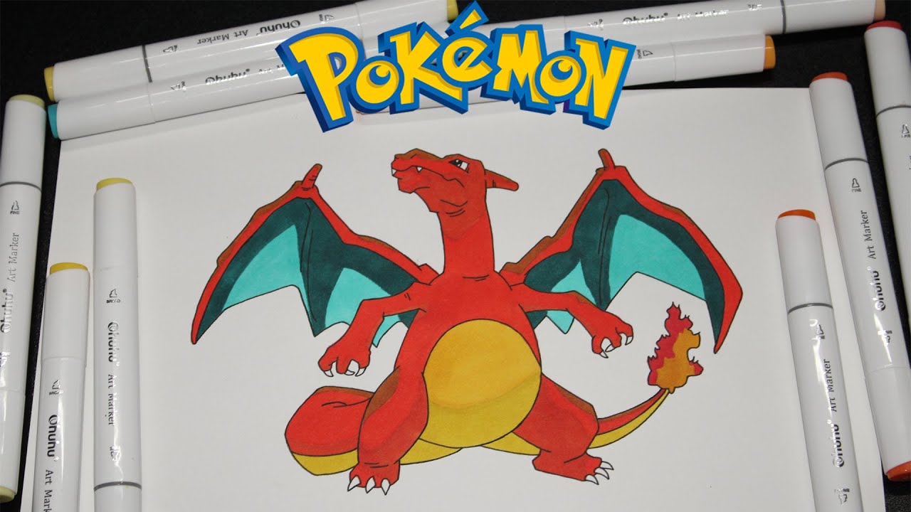 How to Draw Charizard(Fire and Flying Type) | Pokemon - YouTube