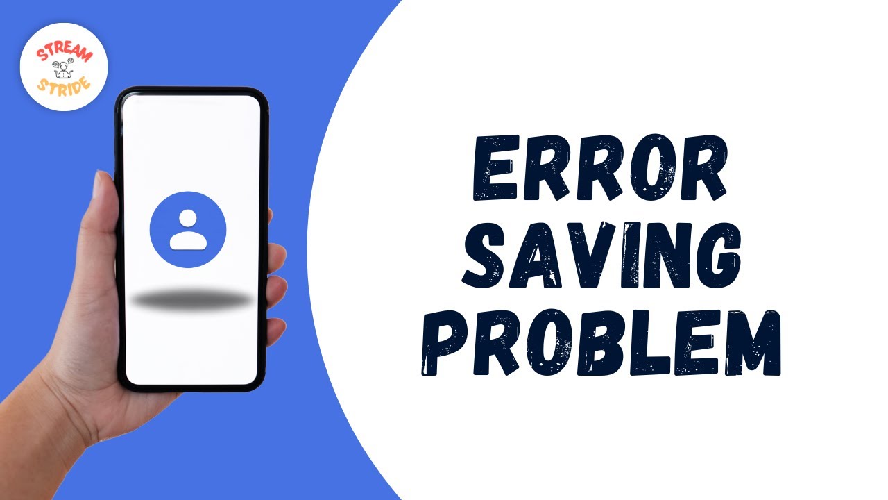 How to Fix Error saving contacts problem - YouTube