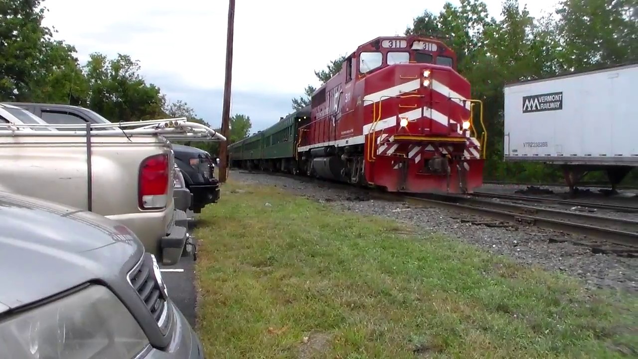 Glory Days 2016 Green Mountain Railroad 1317 leaving the station with ...