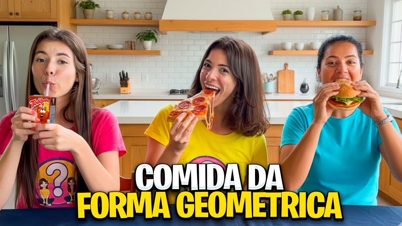 DESAFIO DA COMIDA EM FORMA GEOMÉTRICA !! - YouTube