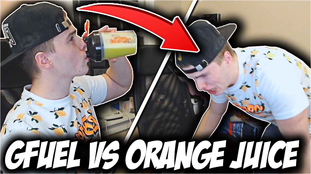 GFUEL MIXED WITH ORANGE JUICE!? (MIXING GAMMA WITH ORANGE JUICE) GFUEL ...