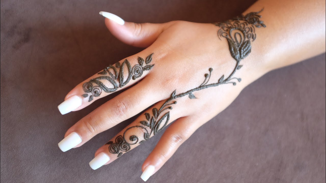 تعلم نقش حناء خفيف للمبتدئين (light henna application for beginners ...