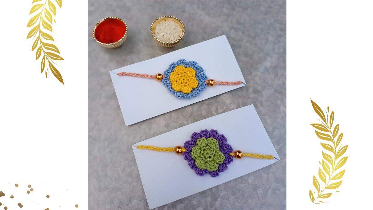Handmade Rakhi Design | Crochet Rakhi Design - YouTube