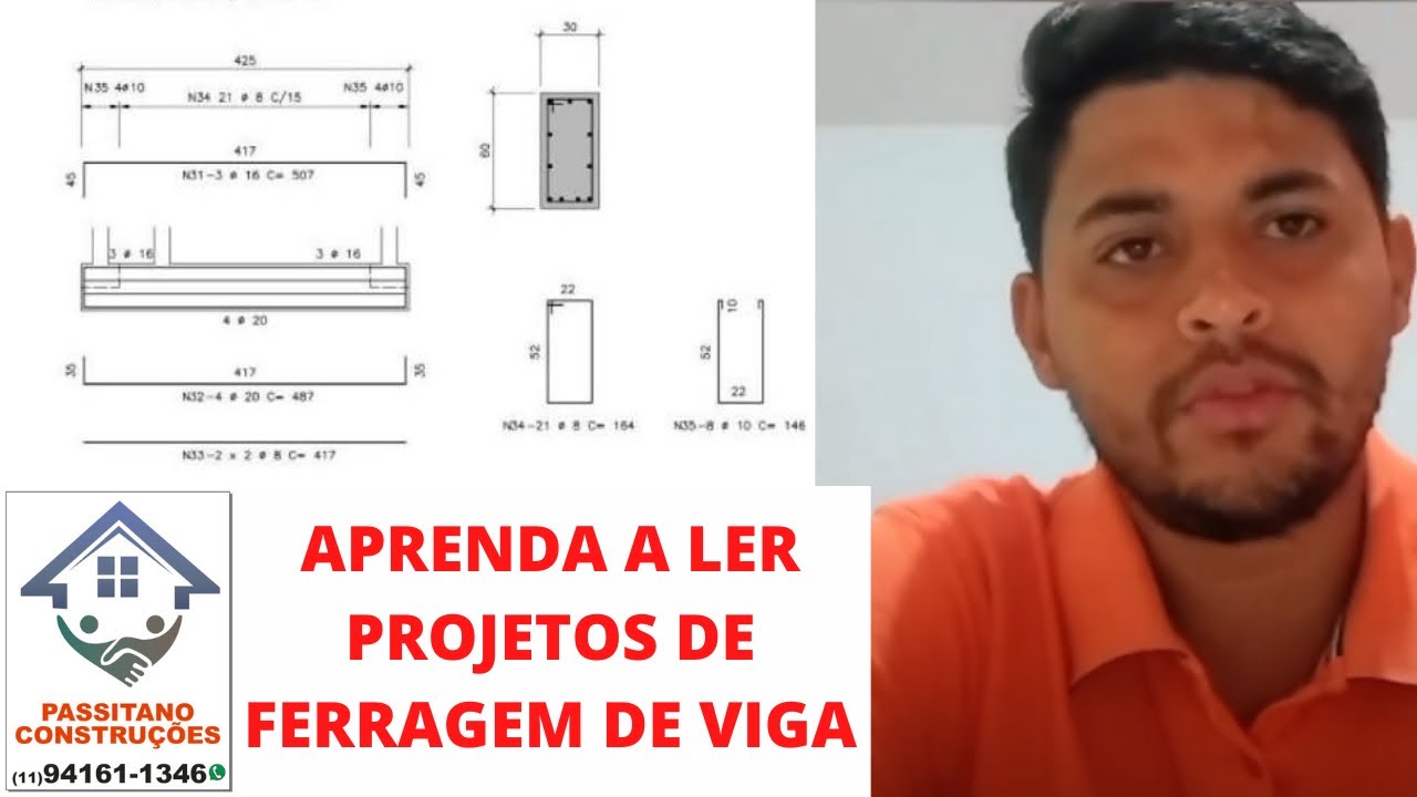 Projeto estrutura! Aprenda como ler projeto de Ferragem de uma Viga ...