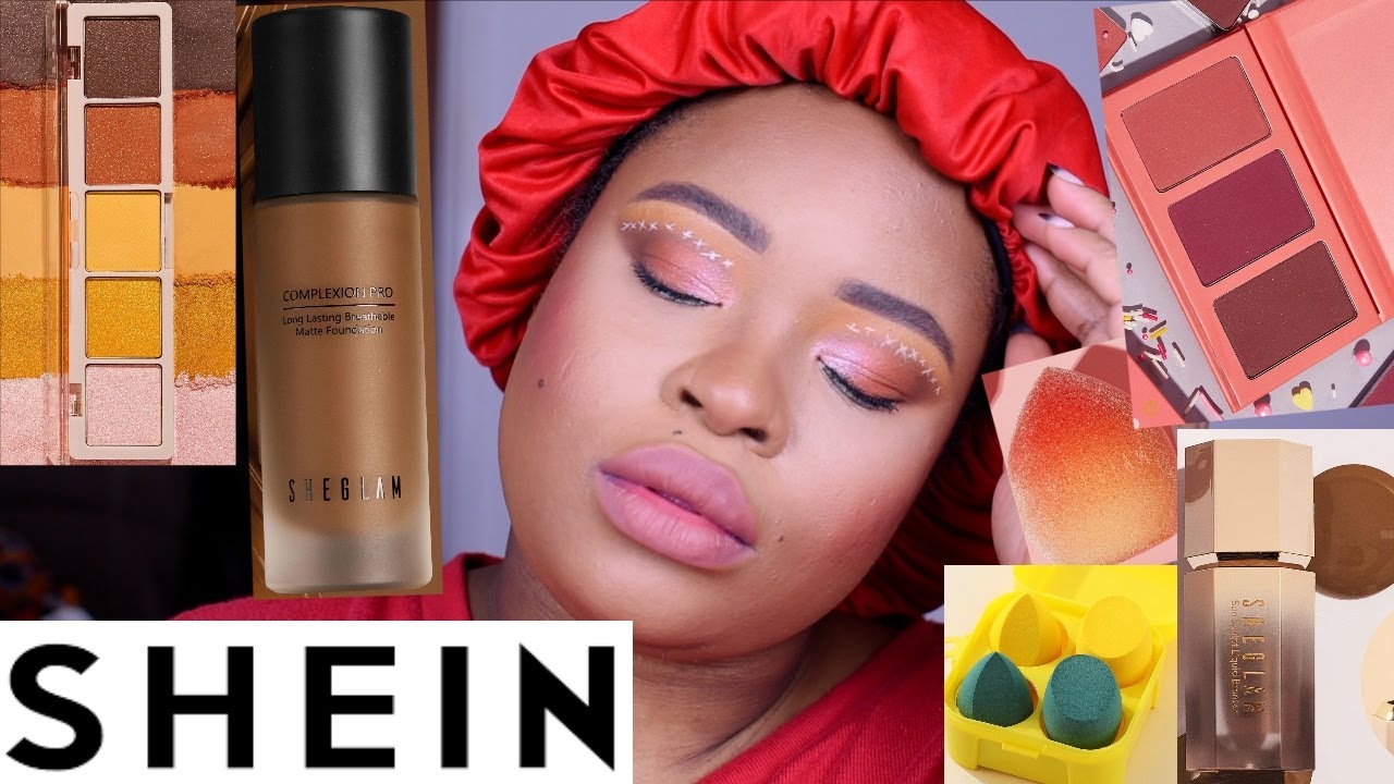 I TRIED SHEIN MAKEUP | FULL FACE OF SHEGLAM MAKEUP ON DARK SKIN ...