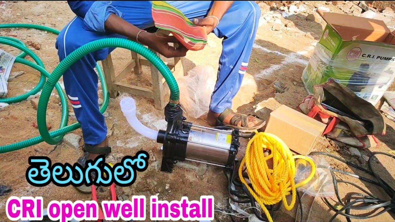 CRI 0.5hp open well submersible | water pump motor installation ...