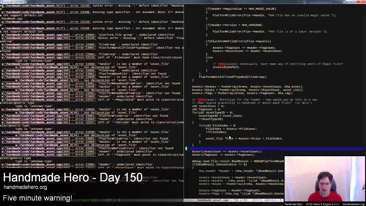 Handmade Hero Day 150 - Loading Assets from the Asset File - YouTube
