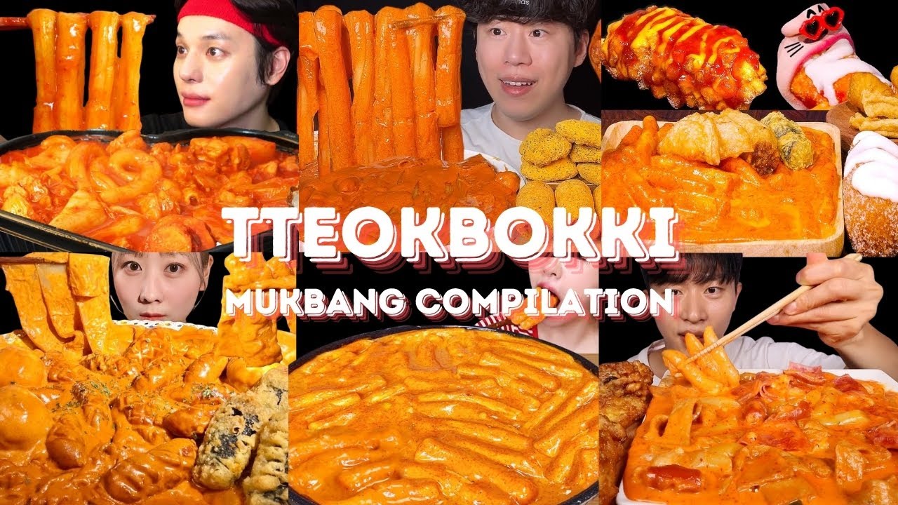 TTEOKBOKKI MUKBANG *ASMR* COMPILATION | BIG BITES | EATING SOUNDS - YouTube