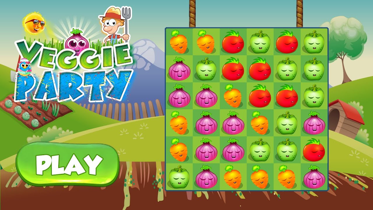 Veggie Party - Match 3 Mobile Game - YouTube