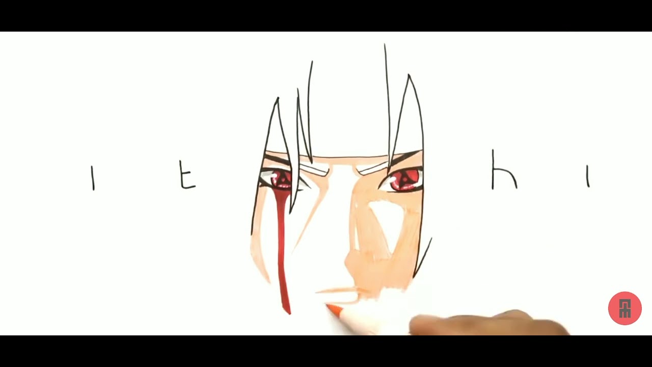 Itachi word into Itachi drawing - YouTube