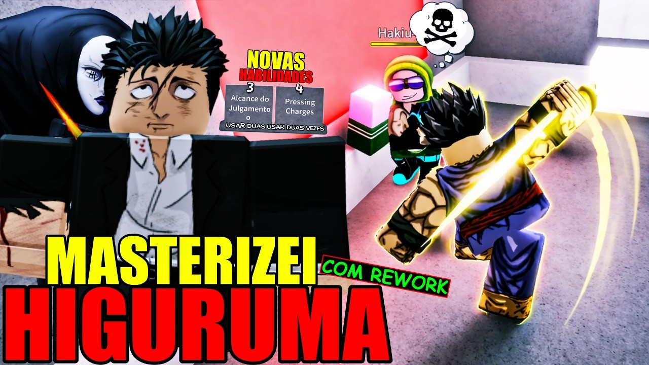MASTERIZE MEU PRIMEIRO PERSONAGEM!! REWORK HIGURUMA NO JUJUTSU ...
