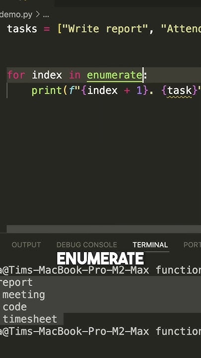 What is the "Enumerate" function in Python - YouTube