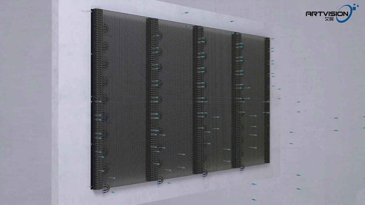 led louver screen - YouTube