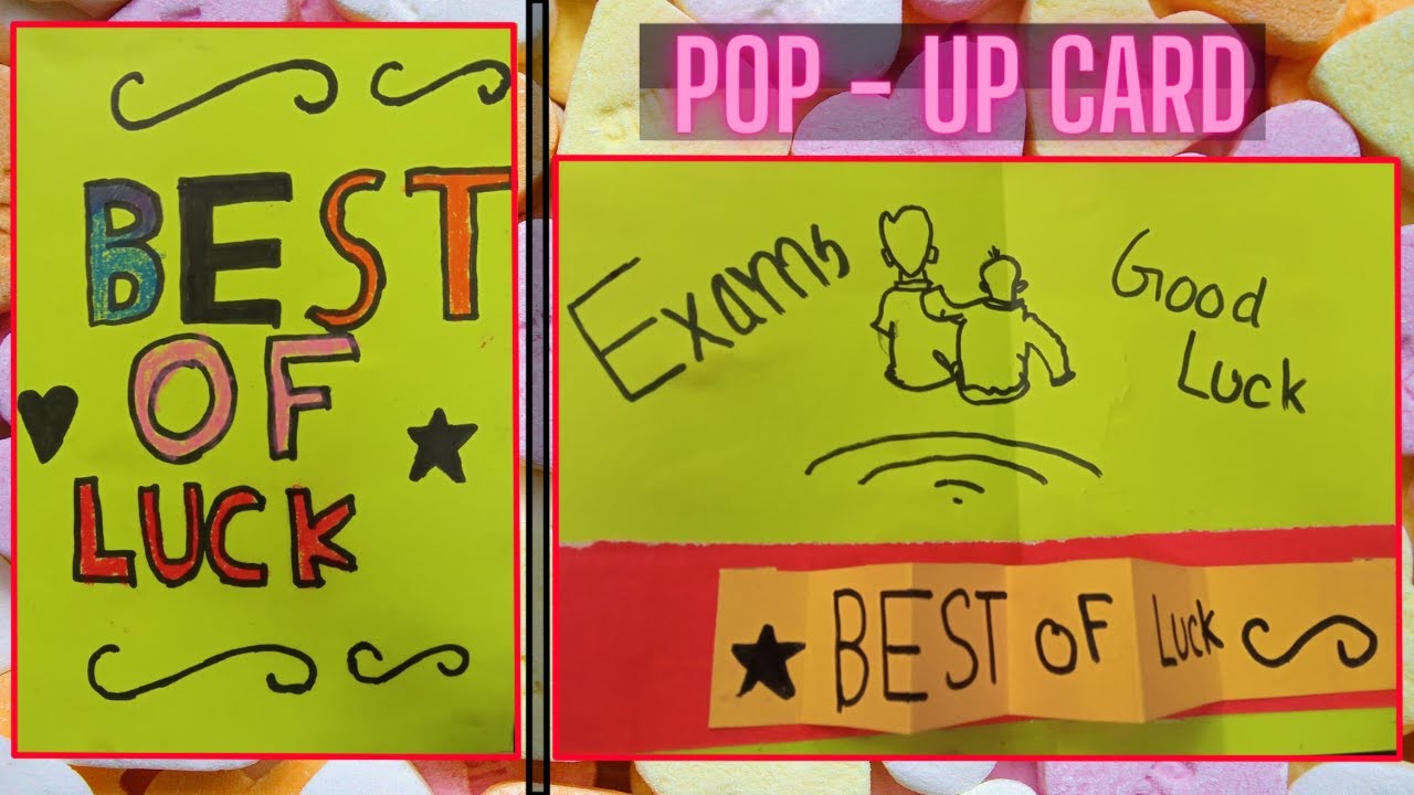 How to make Pop Up Good luck card - YouTube