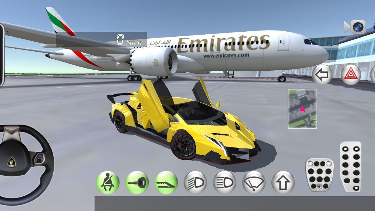 3D Driving class # 122- Car driving in Airport & Flying Biman # Car ...