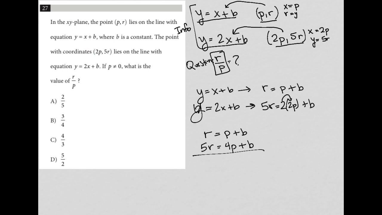 In The Xy plane The Point per Lies On The Line With Equation Y X In The Xy plane The Point per Lies On The Line With Equation Y X
