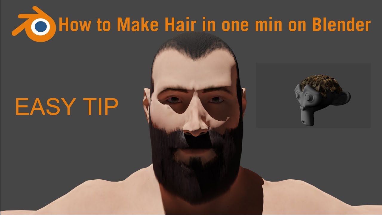 how to make beard by using particles in blender - YouTube
