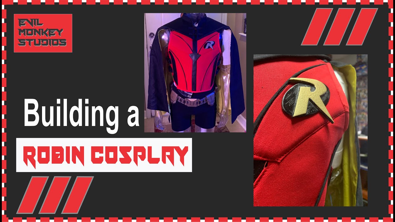Dc Robin Cosplay tutorial build (vest build) - YouTube