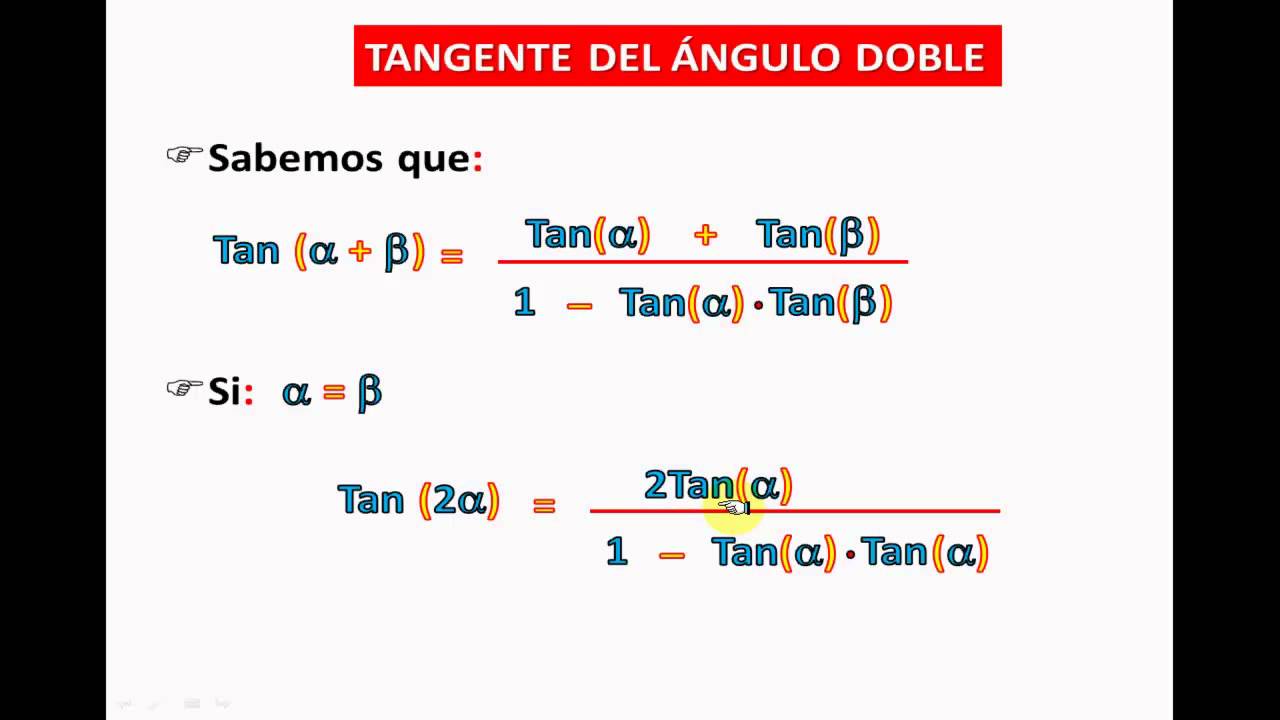 TANGENTE Y COTANGENTE DEL NGULO DOBLE YouTube TANGENTE Y COTANGENTE DEL NGULO DOBLE YouTube