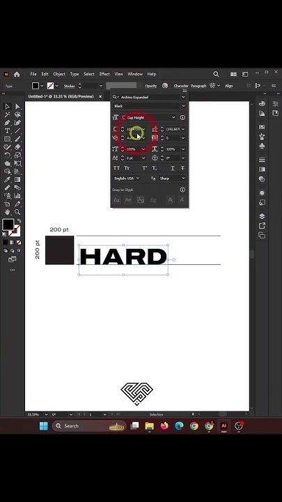 How to Match Text Height with Logo Easily! #illustratortutorial - YouTube
