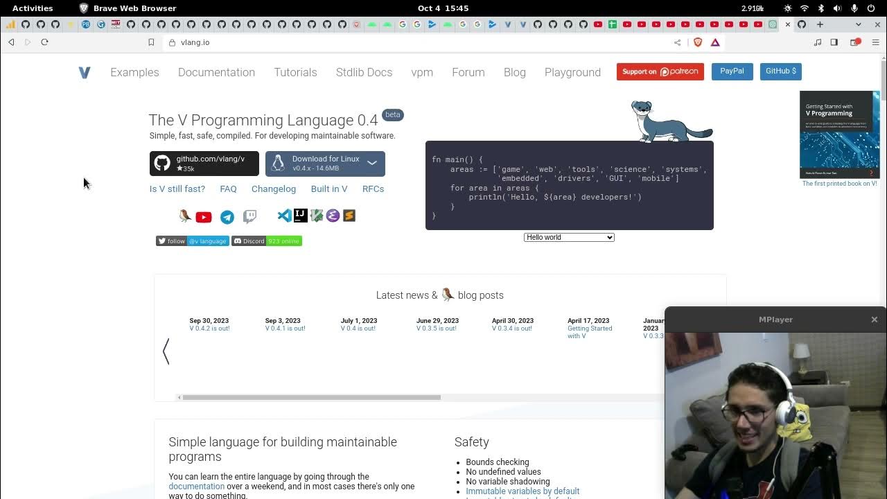 Vlang 2048 game and more general V interesting facts and syntax - YouTube