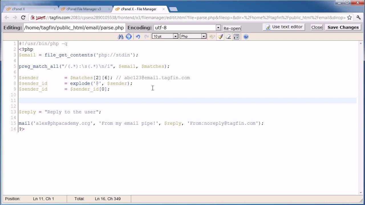 PHP Email-Piping 145 Part 3 - YouTube