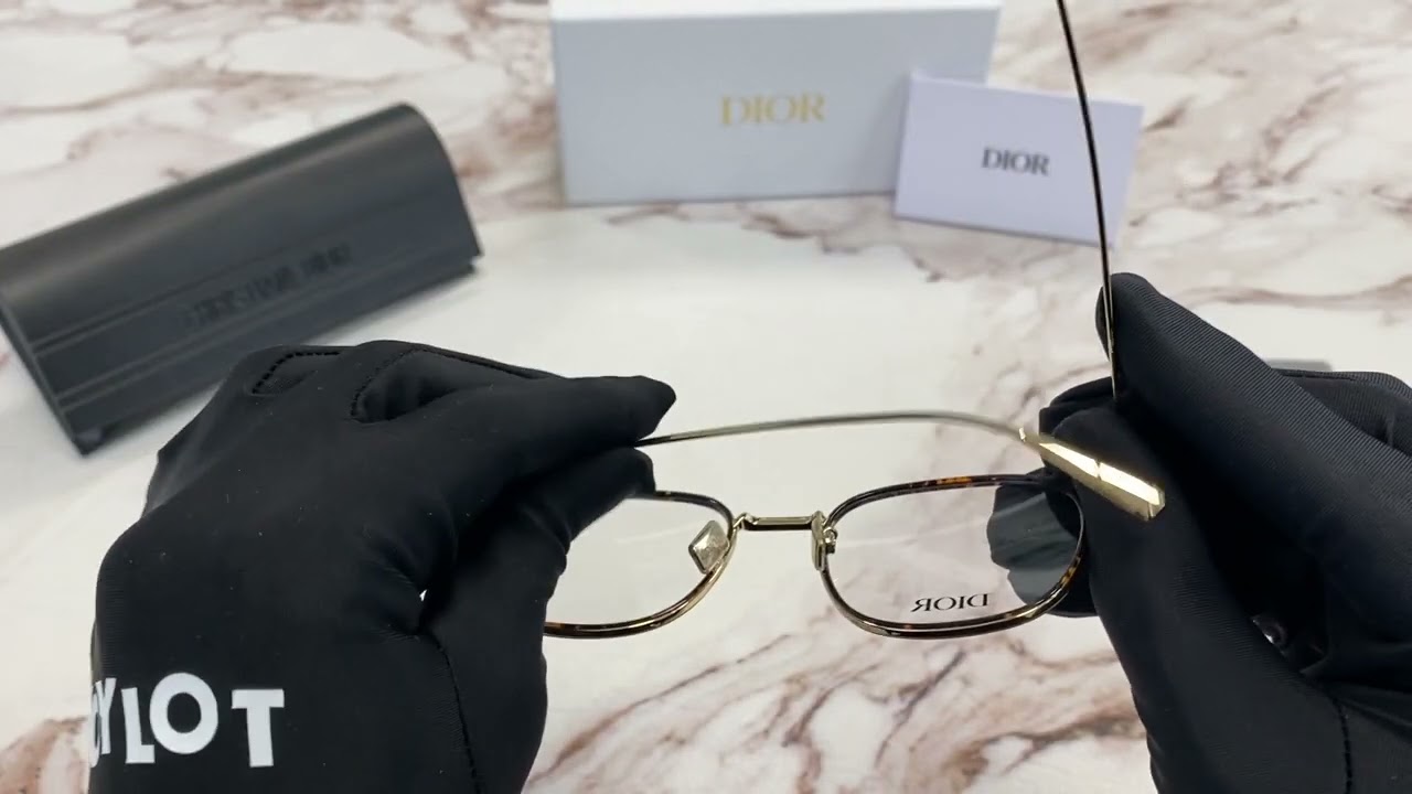 Christian Dior Eyeglasses Model-BlackSuitO-S2U Color-B500 Shiny Gold ...