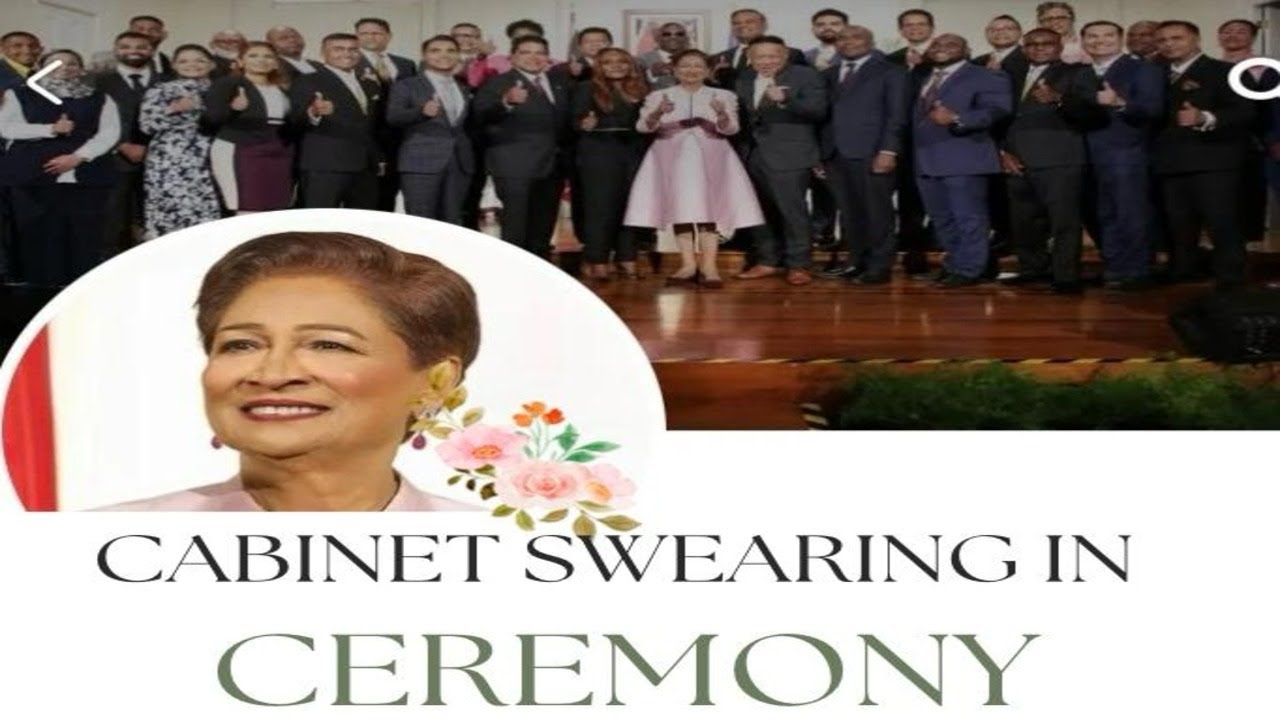 LIVE 4 PM: Swearing-In of Cabinet Ministers-Trinidad & Tobago UNC ...