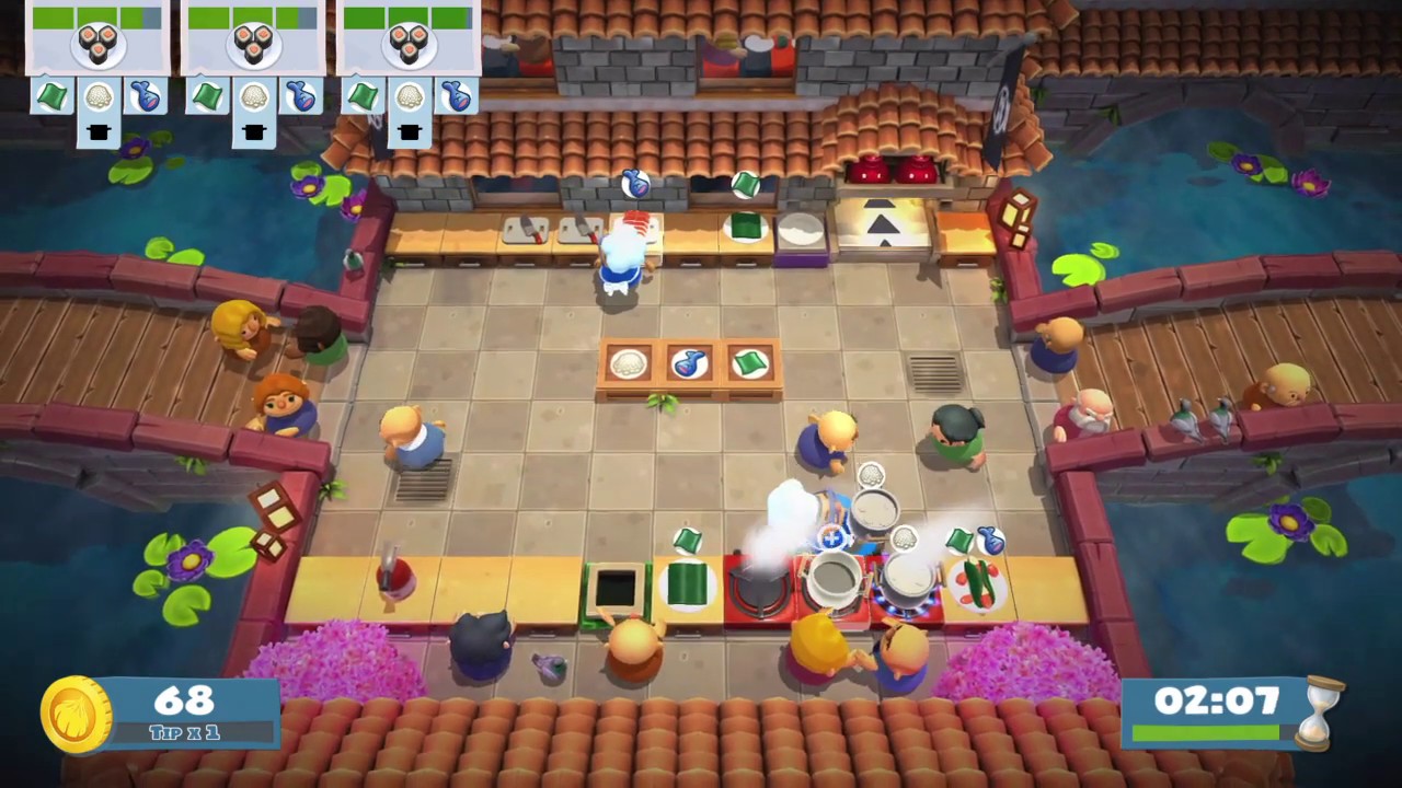 Overcooked 2 Level 1-2 Sushi - YouTube