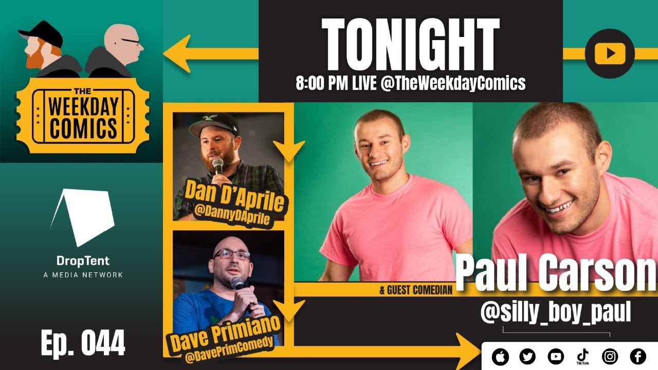 The Weekday Comics - Ep 44 w/ Guest Comedian Paul Carson - YouTube