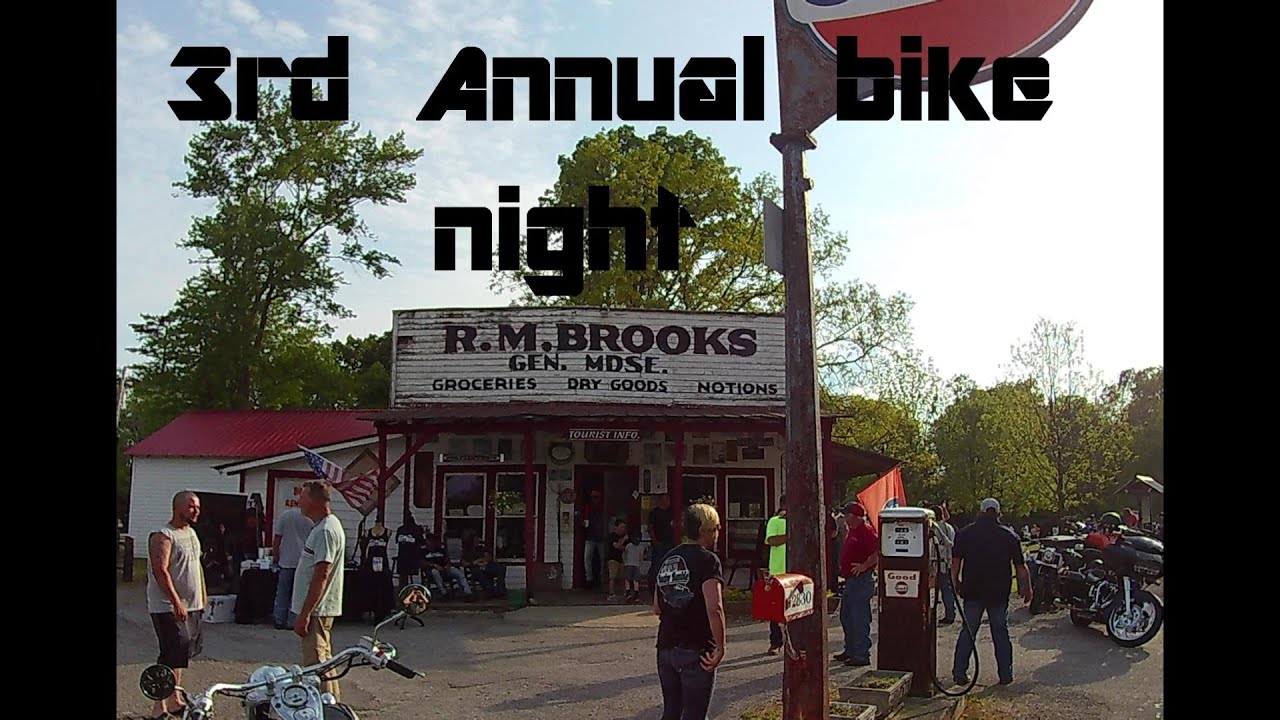 ride to RM Brooks General Store bike night - YouTube