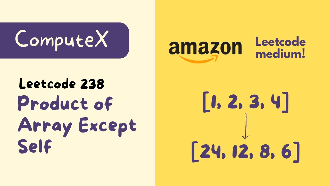 Solving Leetcode 238 Product Of Array Except Self Youtube 0443