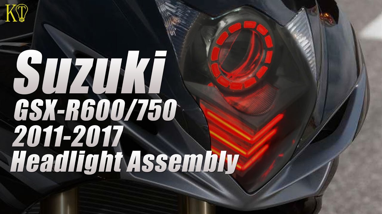 Suzuki GSXR600 750 LED Headlight Assembly 2011-2016 K11 V2 - YouTube