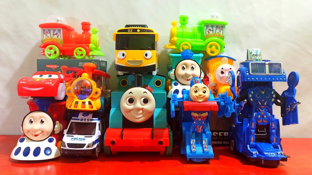 Kereta thomas and friends, optimus prime, gear train, cute train, bus tayo, funny loco | Miaw ...