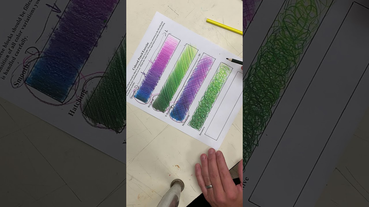 Part 2 Colored Pencil Exercise - YouTube