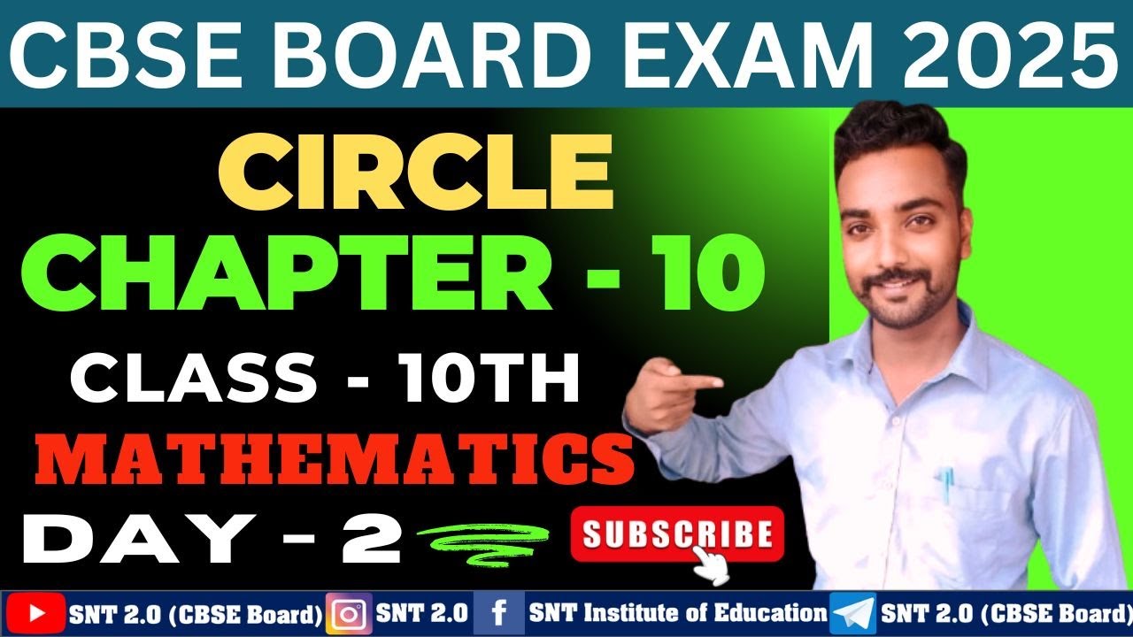 Circle Chapter - 10 Class 10th, CBSE Board Exam 2025, Circle Class 10th Day 2 #circle #boardexam ...