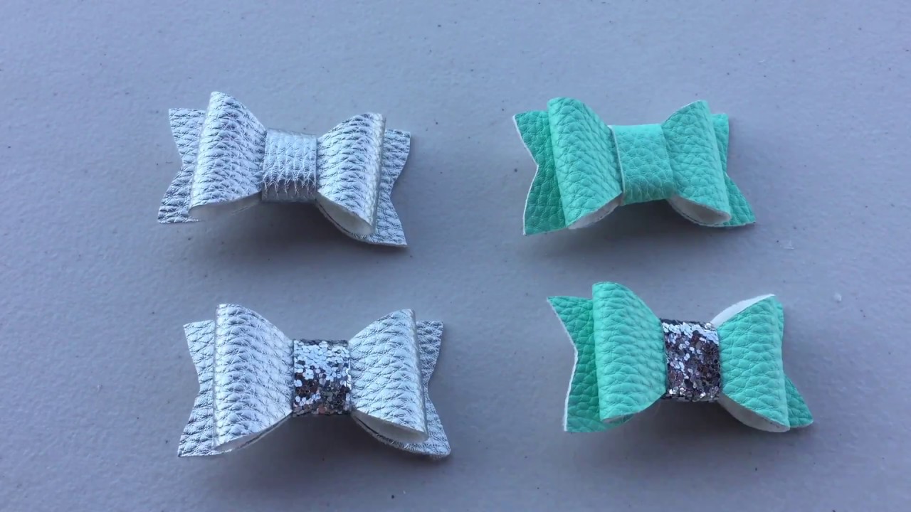No Sew Faux Leather Hair Bows YouTube No Sew Faux Leather Hair Bows YouTube