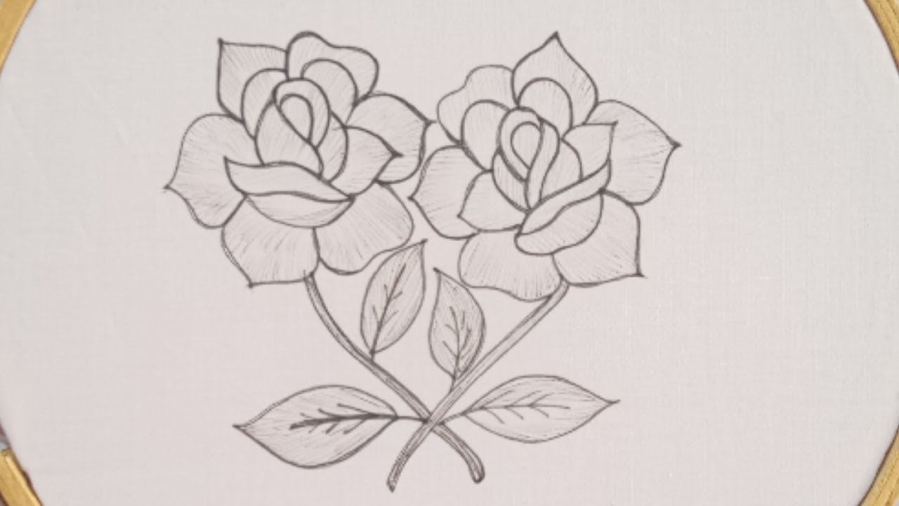 Hand embroidery beautiful roses, Easy rose flower embroidery , Hand ...