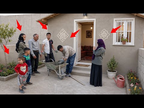 🏠✨ The cement work on the house is finished; Betul is very happy with this beautiful change! 🥹❤️