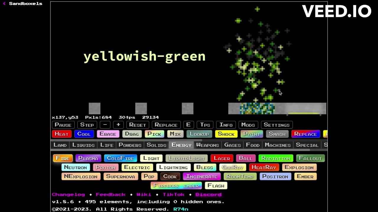 Sandboxels different colors of fire - YouTube