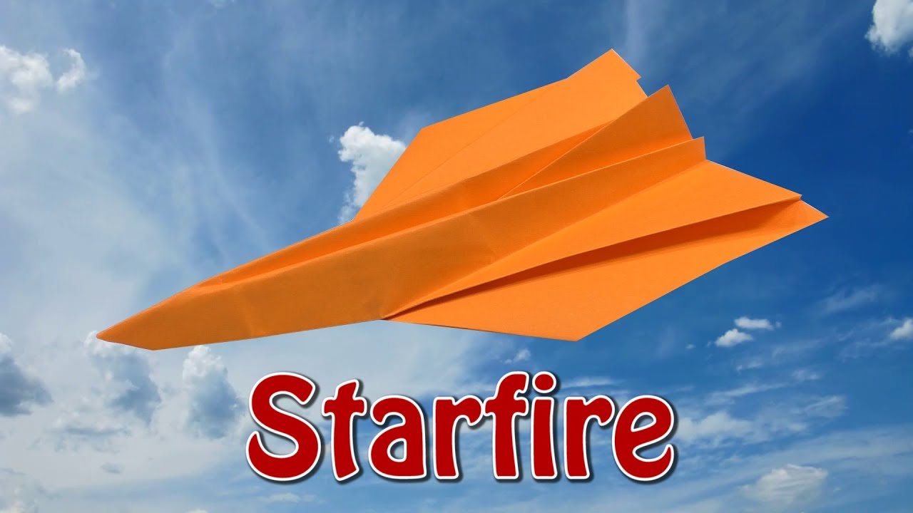 Бумажный самолёт Starfire Paper airplane Starfire - YouTube