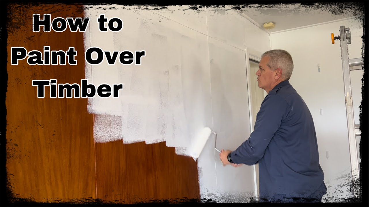 How To Paint a Timber Wall White - YouTube